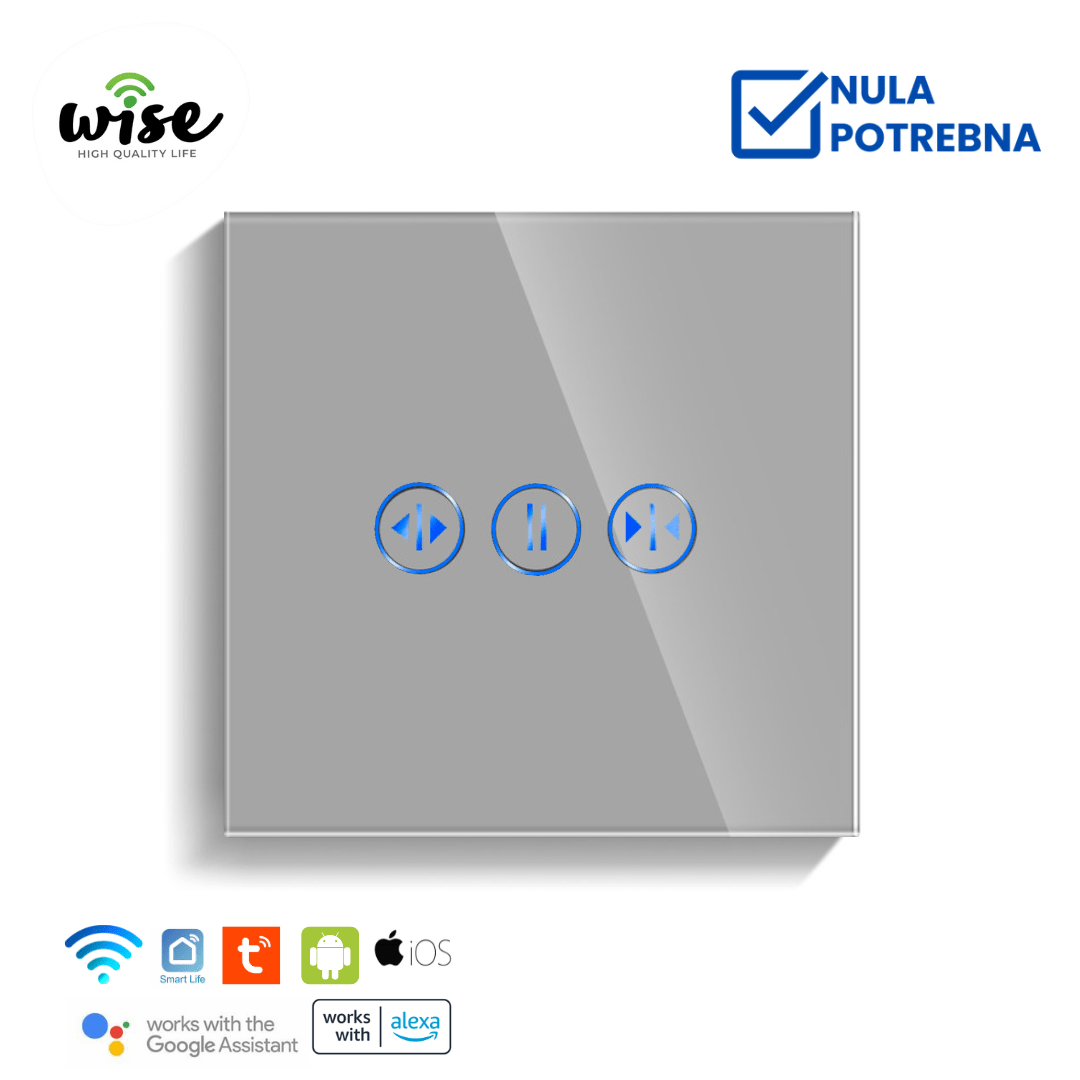 Wifi pametni prekidač za roletne, zavese, stakleni panel, ugradni