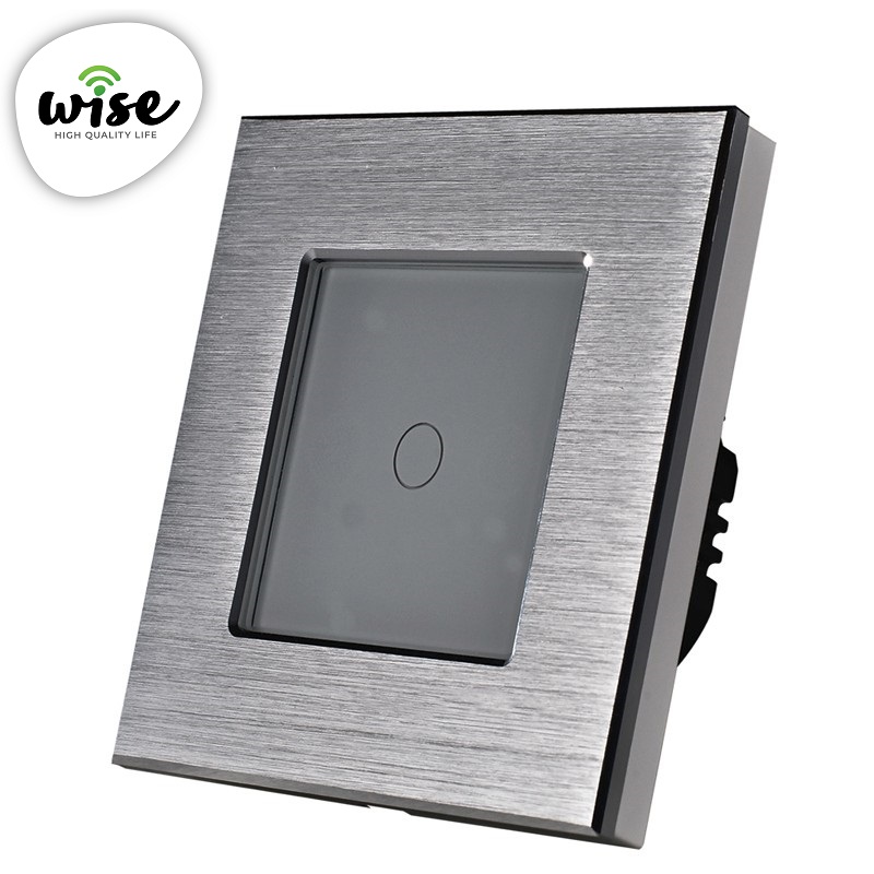 Wise pametni prekidač Wifi + RF, 1 taster – aluminijumski panel