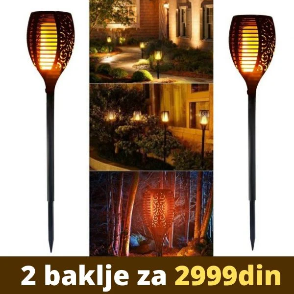 2 Solarne baštenske baklje za 2999din