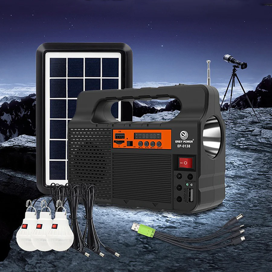 EP-0138 Solarna mobilna stanica za punjenje FM radio Solarna lampa za kampovanje