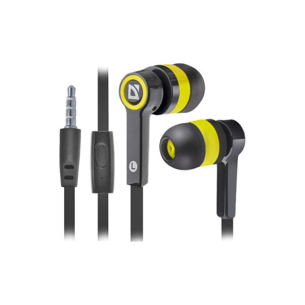 Slušalice bubice sa mikrofonom Defender Pulse 420 Crno žute