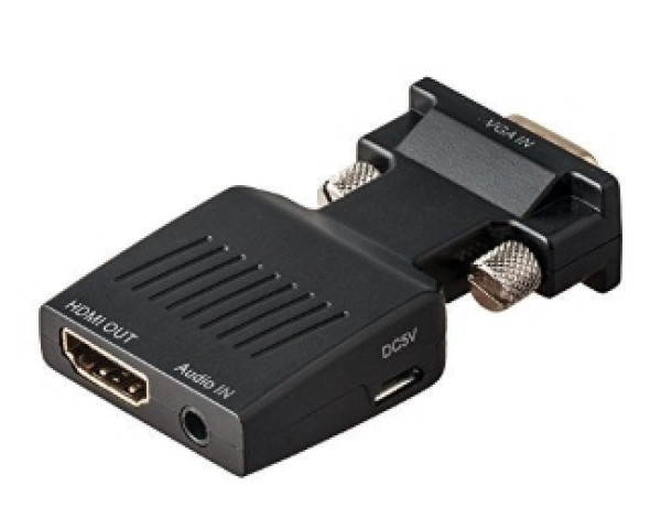 Adapter-konvertor VGAM IN na HDMIF OUT + 3.5mm Linkom NEW