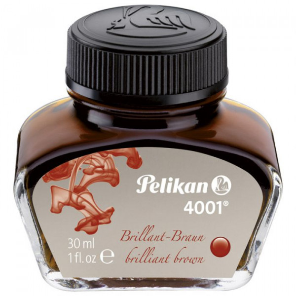 Tinta za nalivpero bočica 30ml 4001 pelikan 311902 braon