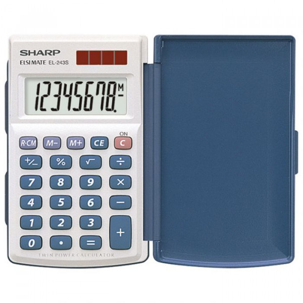 Kalkulator džepni 8mesta sa preklopom sharp el-243s beli blister