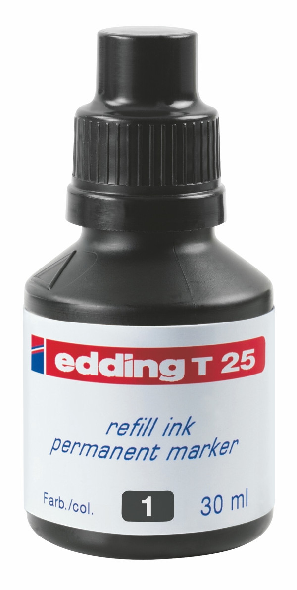 Refil za markere E-T25, 30ml Edding crna