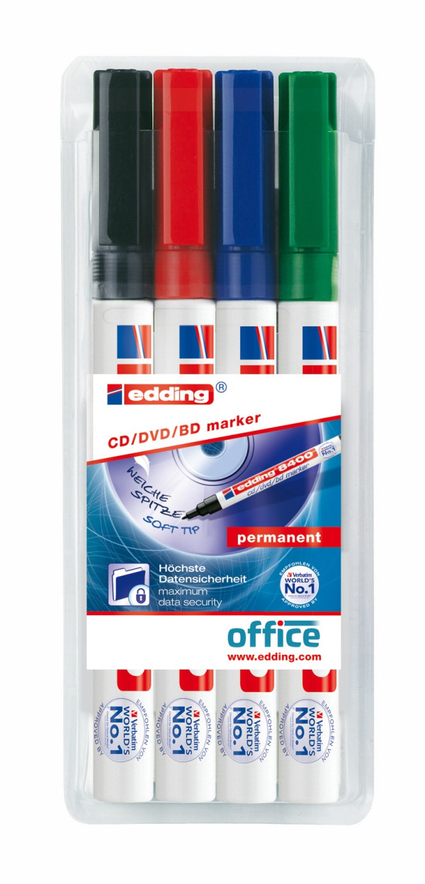 CD marker E-8400 0,5-1mm, set 1/4 Edding