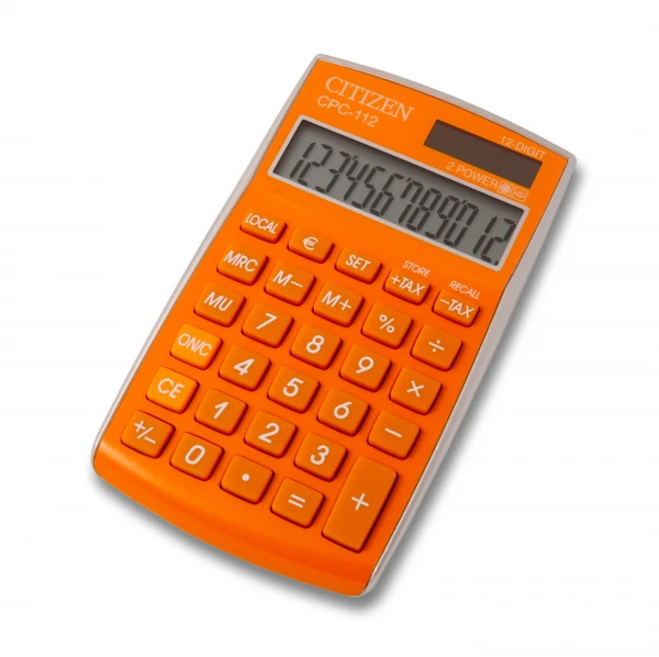 Stoni kalkulator Citizen CPC-112 color line, 12 cifara Citizen narandžasta