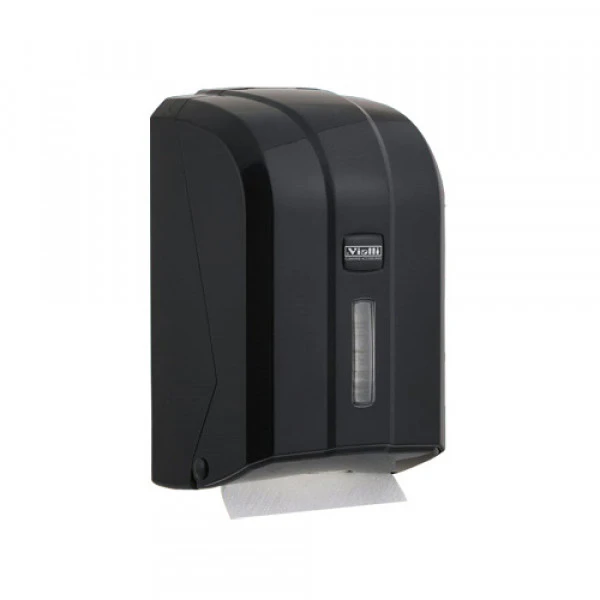 Dispenzer za složivi toalet papir VIALLI K6CB crni