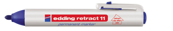 Permanent marker E-11 Retract 1,5-3mm Edding plava