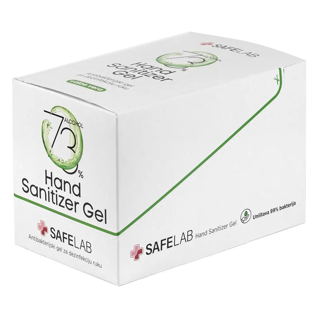 SAFELAB - DEZ GEL 100F
Antibakterijski gel za dezinfekciju ruku, 100 ml