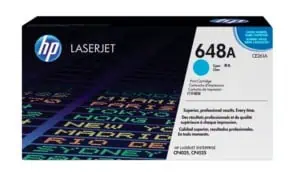 HP 648A Cyan Original LaserJet Toner Cartridge, CE261A