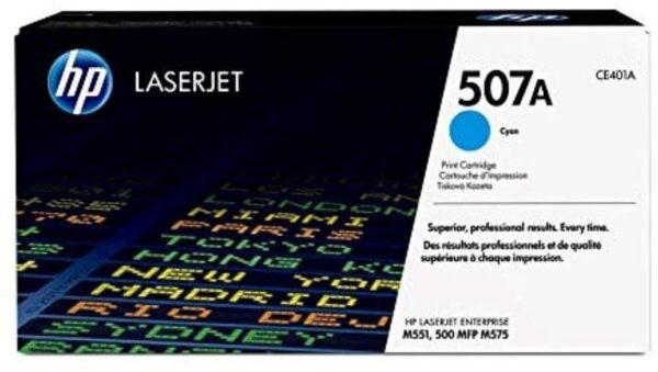 Hp cyan laser toner cartridge 507A