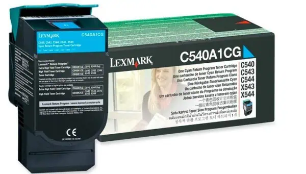 Original cyan plavi toner LEXMARK C540A1CG Color