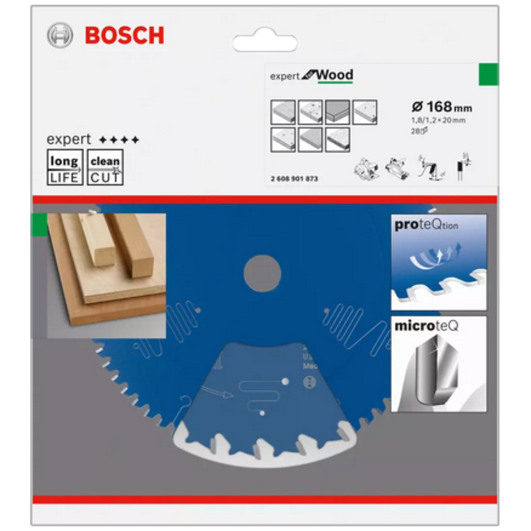 Bosch – List kružne testere Expert for Wood 168x20x1.8/1.2x28T Festool – 2608901873