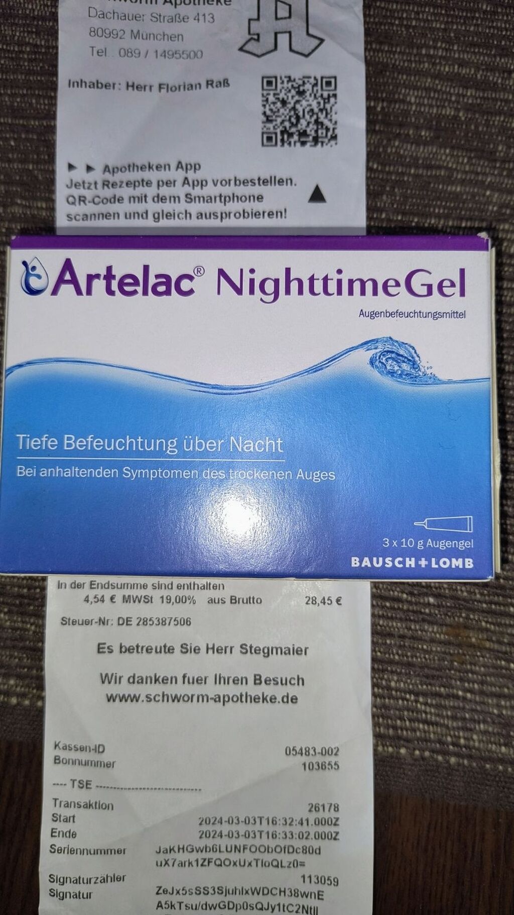 Prodajem dve kutije Artelac Nighttime Gel gela za oči sa kombinacijom