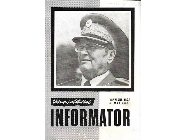 Vojno-politički informator- vanredni broj 4. maj 1980.