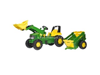 Rolly Toys John Deere Traktor na pedale sa prikolicom i kašikom (811496)