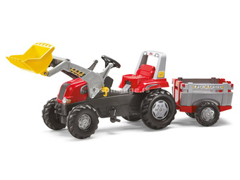 Rolly Toys Traktor na pedale Junior sa prikolicom i kašikom (811397)