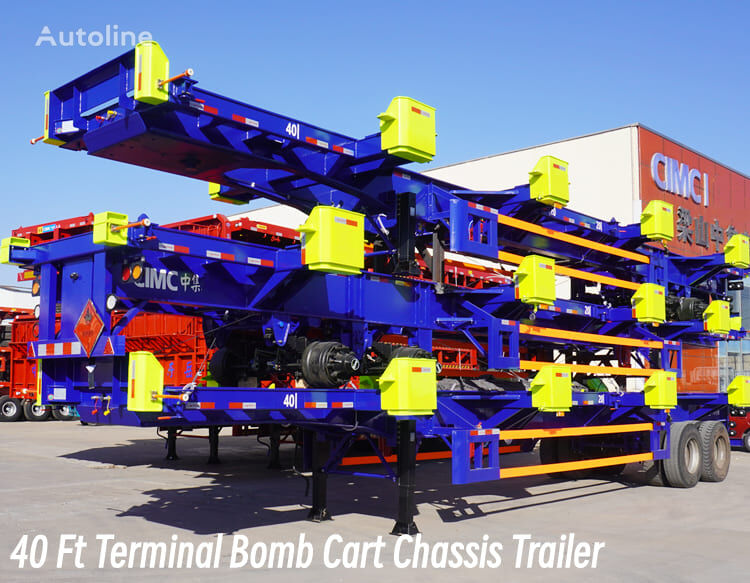Nova CIMC 40 Ft Terminal Bomb Cart Chassis Trailer Price in Bolivia poluprikolica za prevoz kontejnera