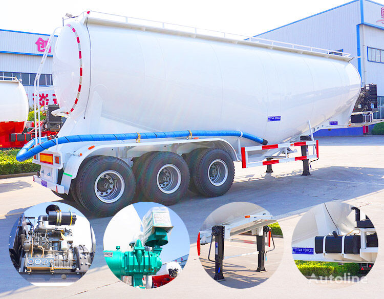 Nova TITAN 3 Axle Dry Bulk Cement Tanker Trailer for Sale in Zambia L cisterna za prevoz cementa
