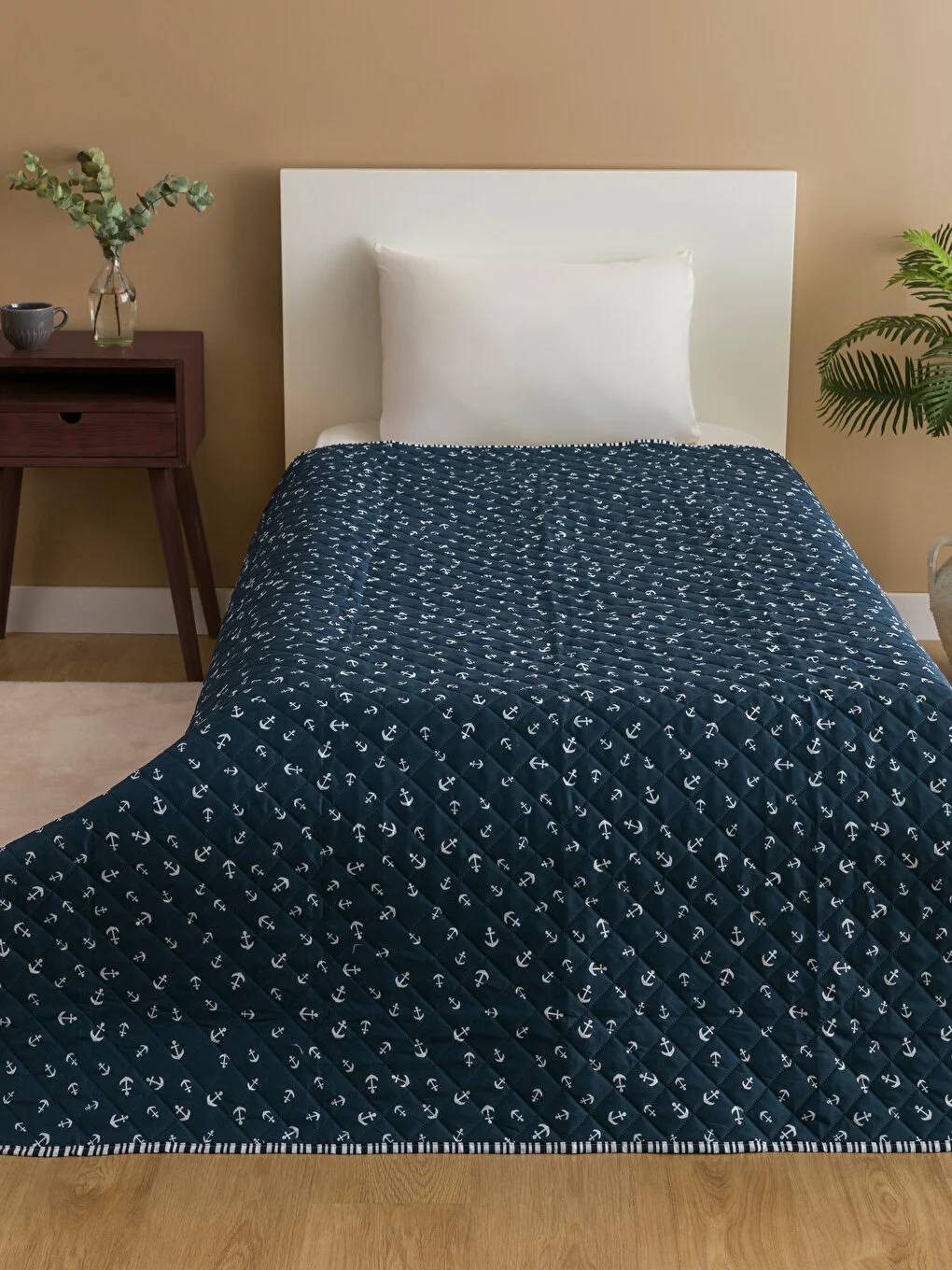 LCW HOME PLAVA Pokrivač za single krevet