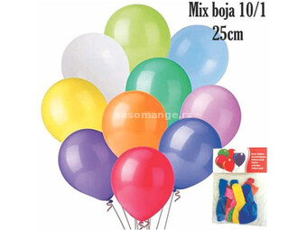 Baloni mix boja 25cm 10/1 ( 383752 )