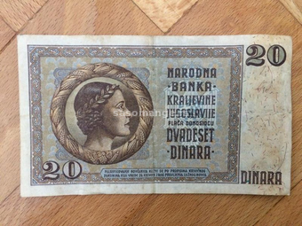 20 dinara 1936.