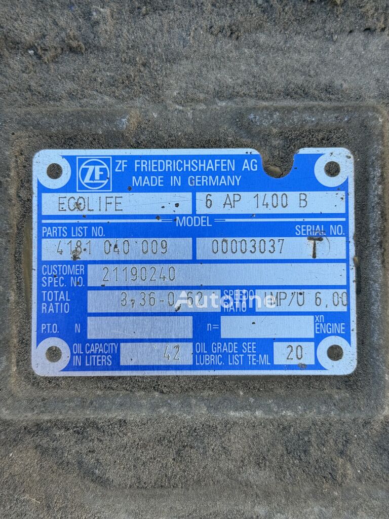 ZF ECOMID 8 S 140 IT menjač za DAF autobusa