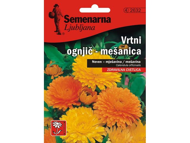 Seme za cveće 5 kesica Neven - mešavina - Calendula officinalis 2632