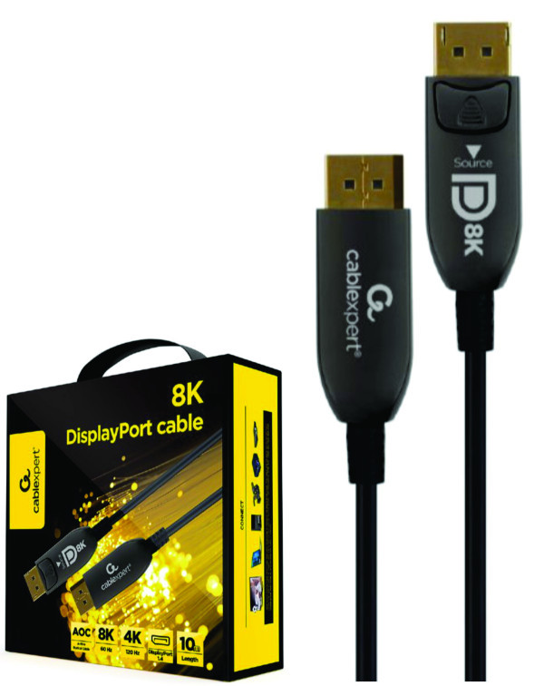 CC-DP8K-AOC-10M Gembird Active Optical Cables (AOC) DisplayPort v.1.4 (8K@60Hz/4K@120Hz) 10m