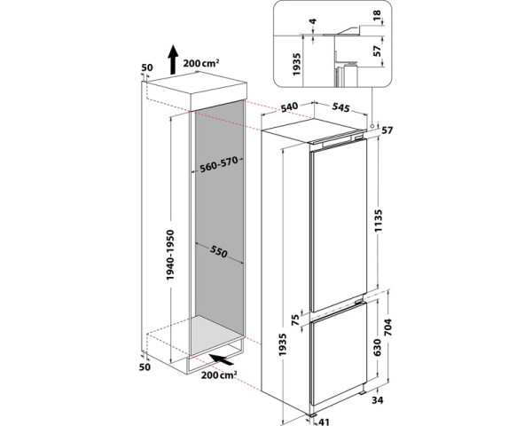 WHIRLPOOL ART 9811 SF2 ugradni frižider