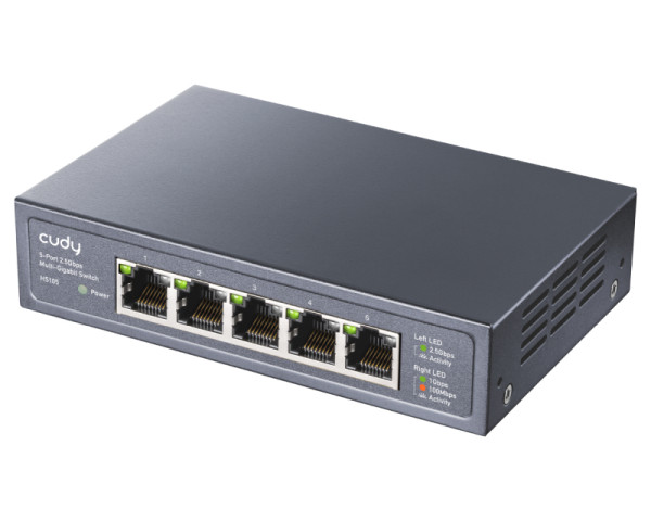 CUDY HS105 5-Port 2.5G Desktop Metal Switch