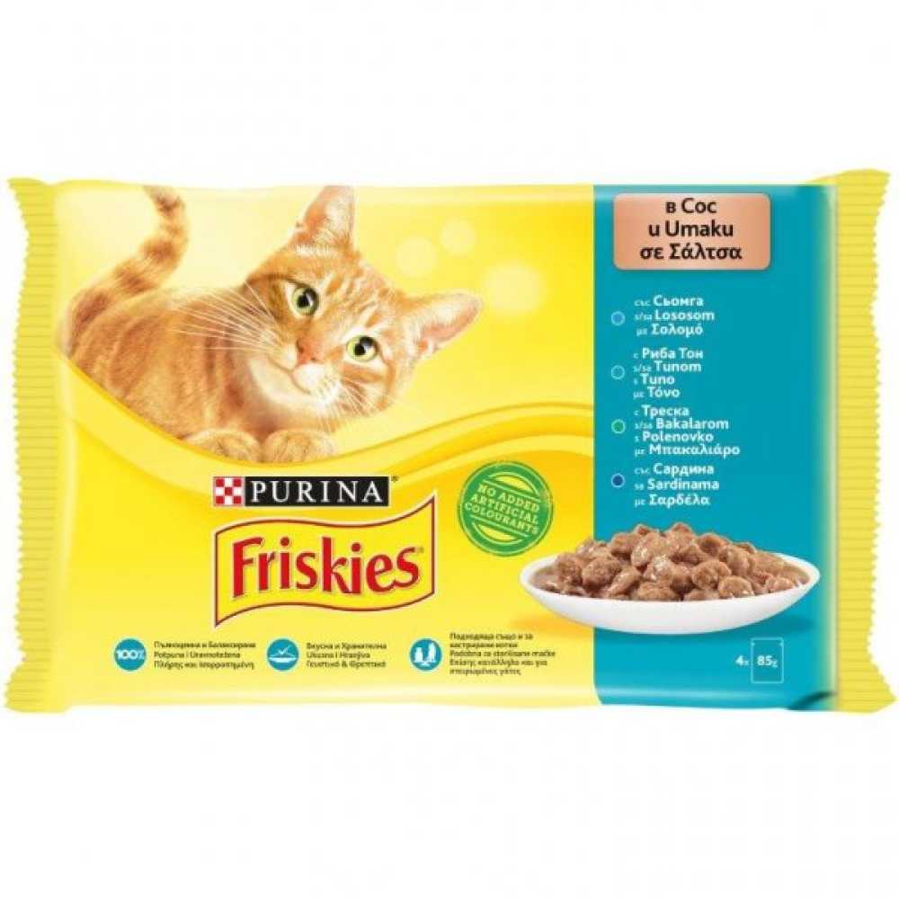 Friskies sos za mačke Losos - Multipack 4x85g