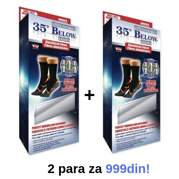 Below 35 - Čarape za cirkulaciju - 2 para za 999din!