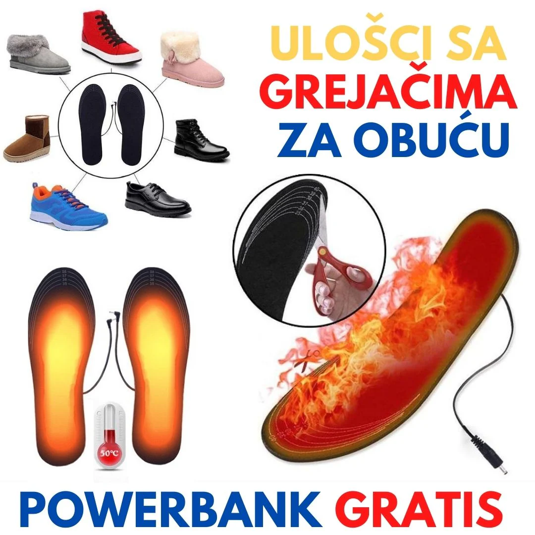 Ulošci sa grejačima za obuću + Powerbank Gratis