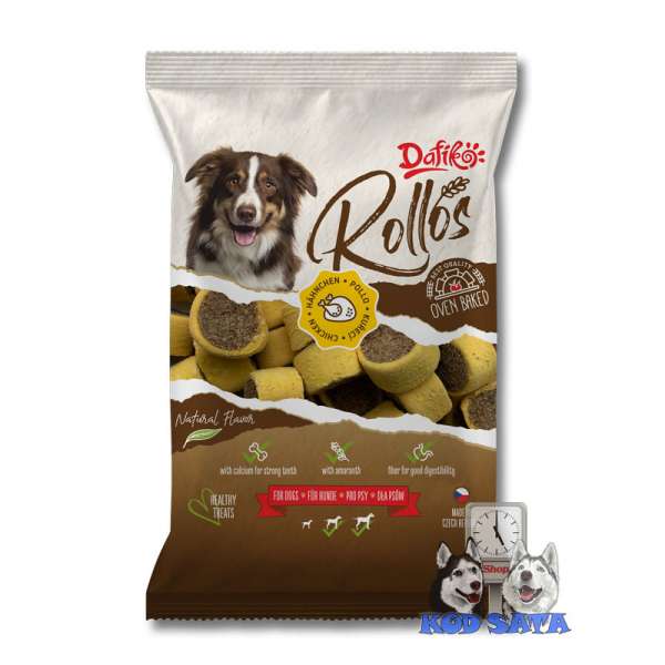 Dafiko Poslastice Za Pse, Rollos Piletina 500g