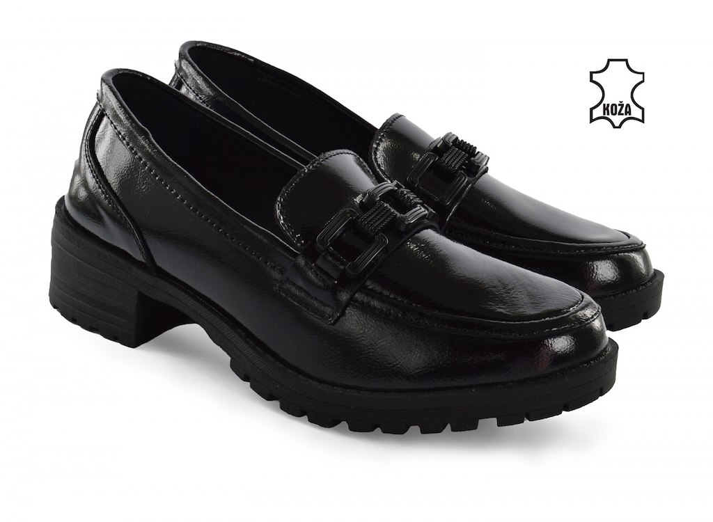 Kožne ženske cipele 2714-3CR crne
