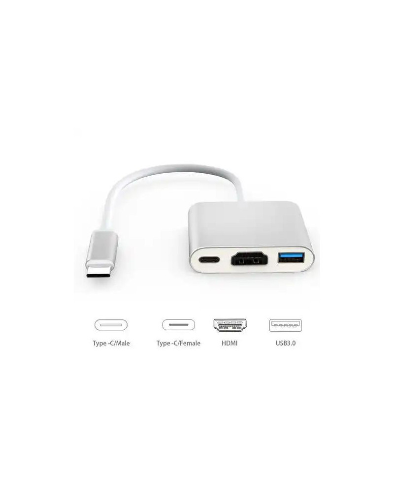 Adapter konverter Tip C - HDMI/USB 3.0/TIP C Kettz TCH-300