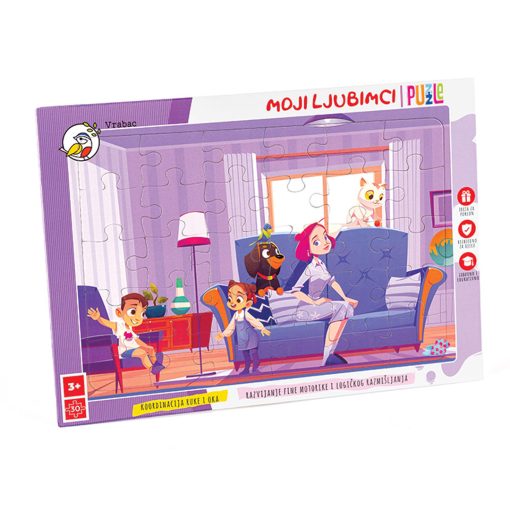 PUZZLE VRABAC FUN 30 MOJI LJUBIMCI