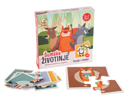 PUZZLE VRABAC FUN 48 ŠUMSKE ŽIVOTINJE