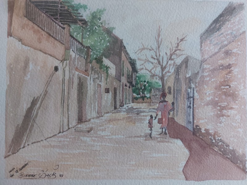 Slika akvarel –Birame Deck Ba 1988