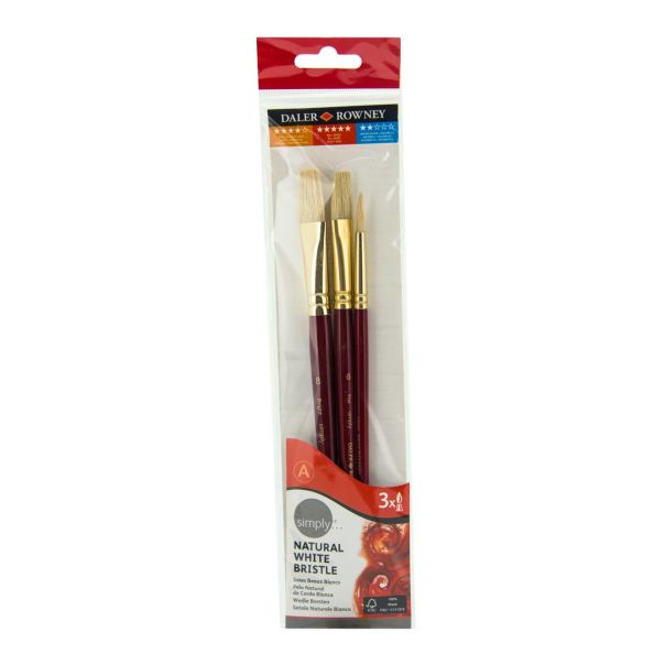 DALER ROWNEY Četkice white bristle 3/1 216940301 simply