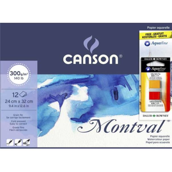 CANSON Blok 24x32cm 300g 12 lista montval 400110335