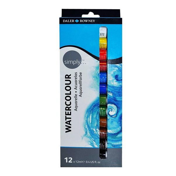 DALER ROWNEY Tempere 12/1 watercolour set 12x12ml 134500100 simply