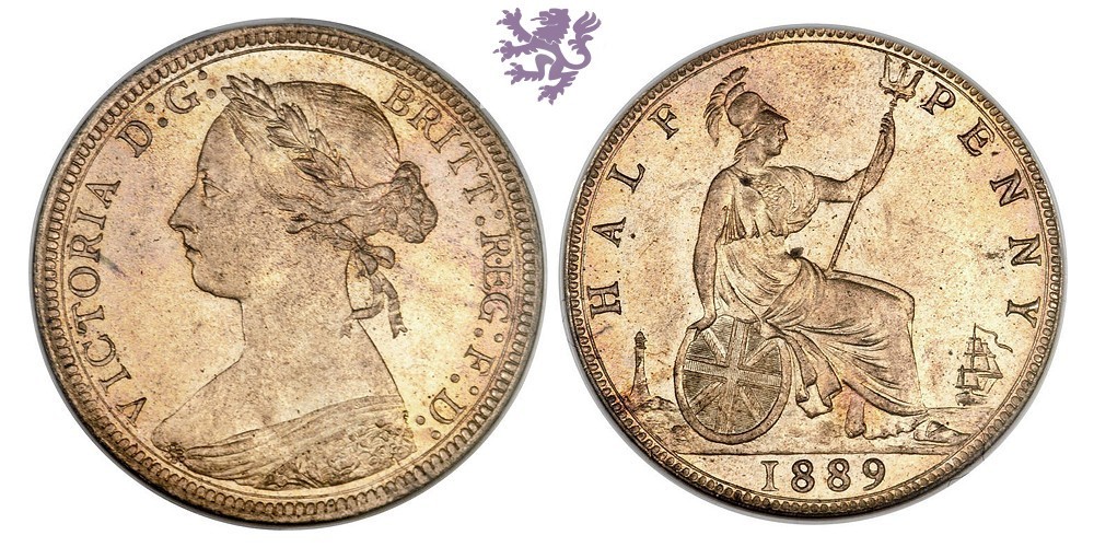 1/2 Penny, 1889.