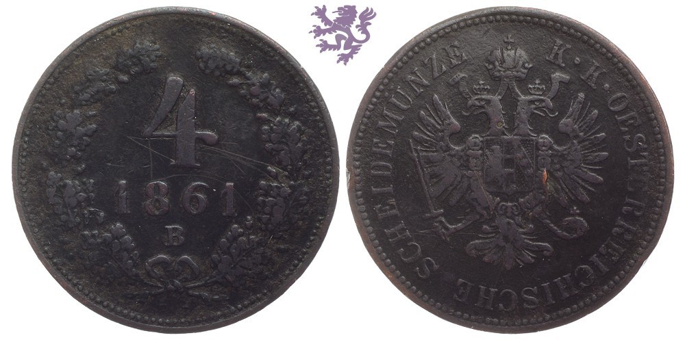 4 Kreutzer, 1861 B