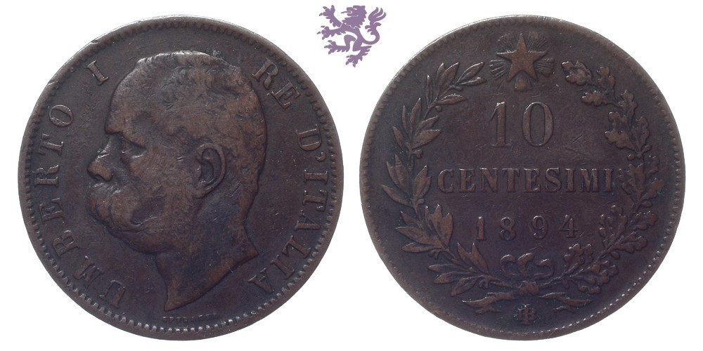 LOT 2x 10 Centesimi 1866, 1894.