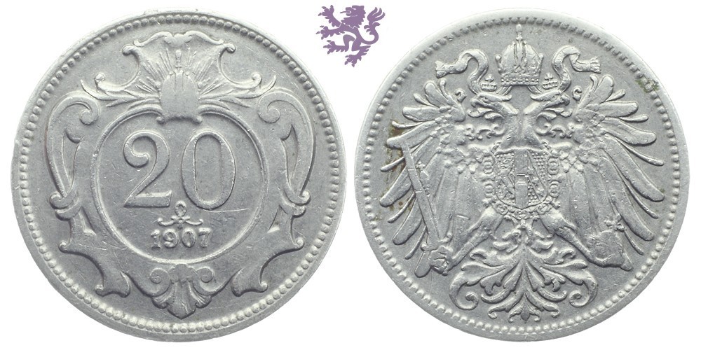 20 Heller, 1907. Franz Joseph I