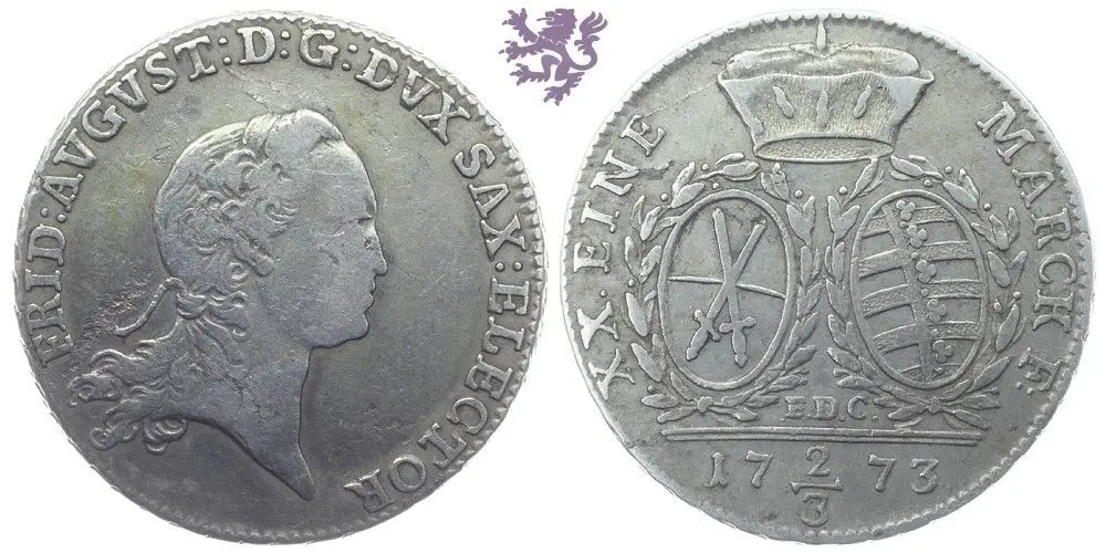2/3 Thaler, 1773. Friedrich August