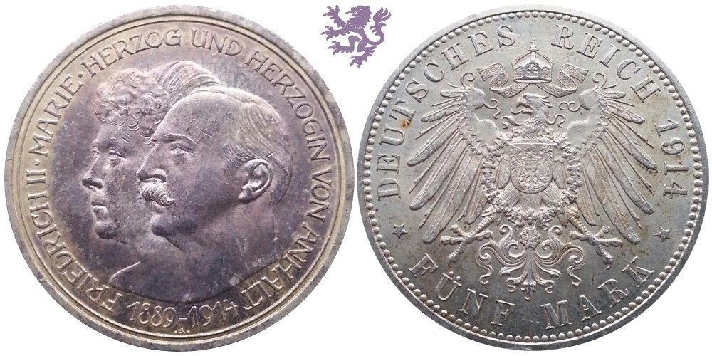 5 mark, 1914. Friedrich II&Marie